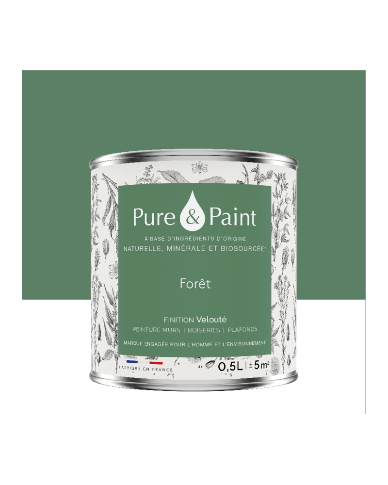 Peinture vert Forêt | Peinture intérieure veloutée | Pure & Paint